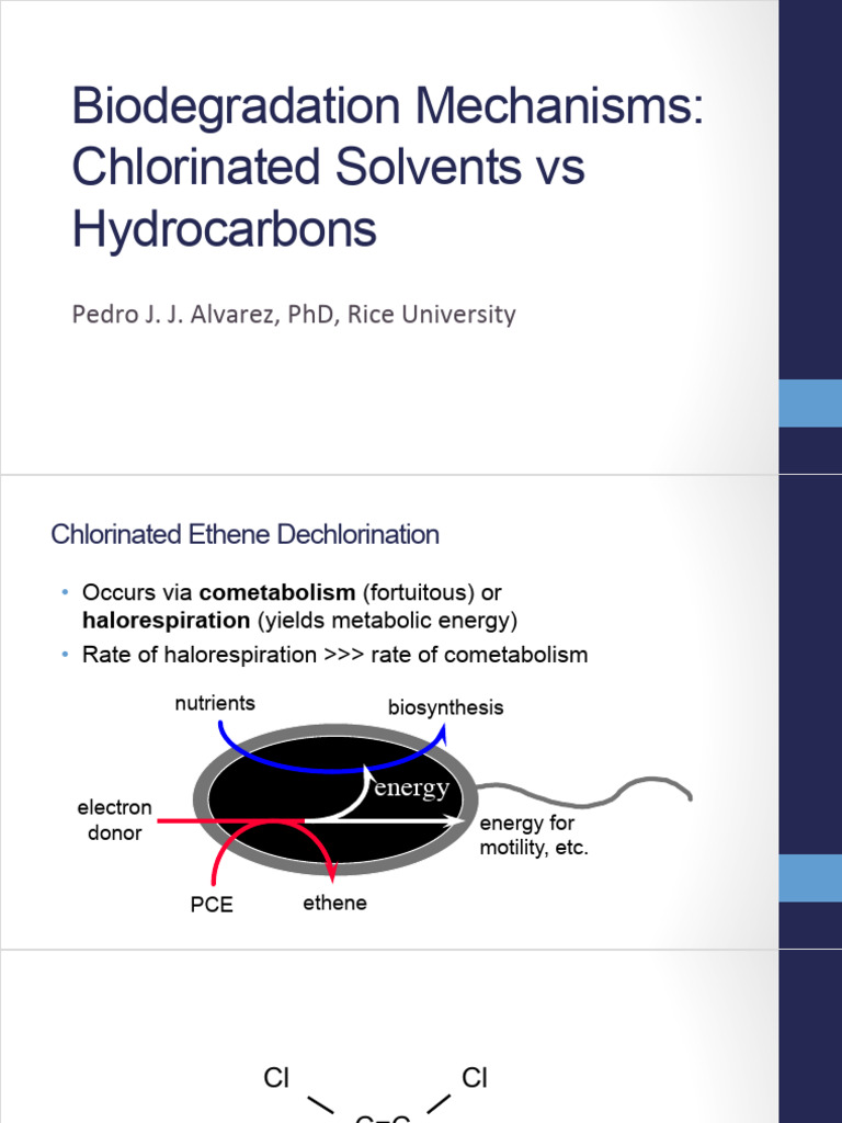 Biodegradation: Chlorinated Solvents vs. Hydrocarbons | PDF | Chemistry ...