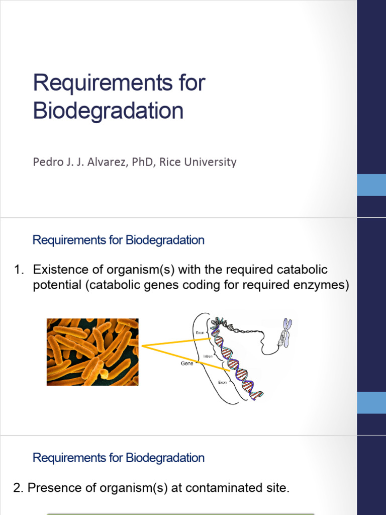 Biodegradation Requirements Explained | PDF | Biodegradation | Soil