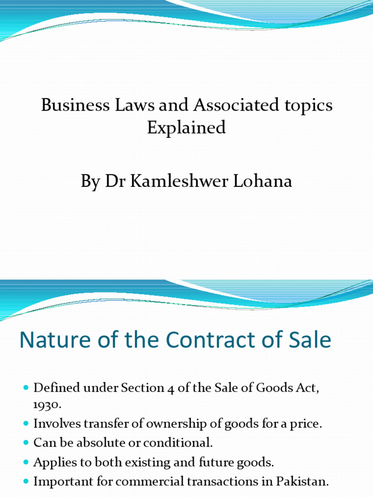 Business Laws and Topics Explained | PDF | Negotiable Instrument | Cheque