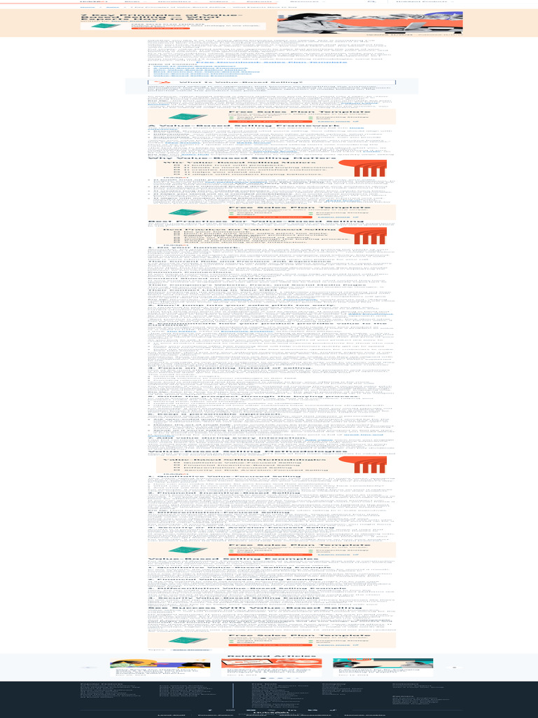 Key Principles of Value-Based Selling | PDF | Sales