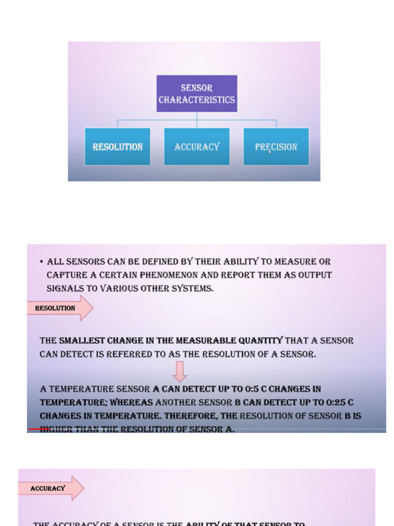Sensor Characteristics | PDF