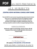 Kcse 2023 Math P1 MS | PDF
