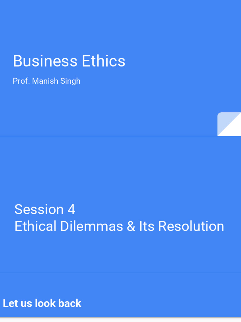 Ethical Dilemmas in Business Management | PDF | Business Ethics ...