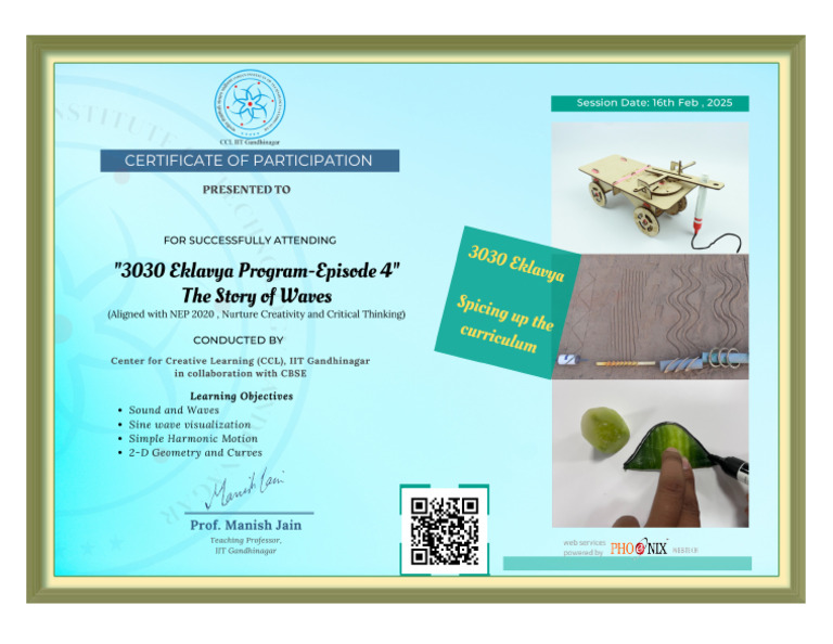 Certificate 3030EKLAVYA EKL25018940-EP4 | PDF