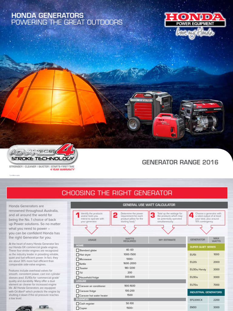 Honda Generators: Power Solutions Guide | PDF | Power Inverter ...