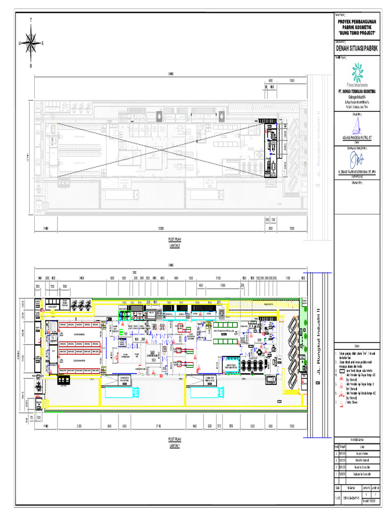 22ITK-SUB-GEN-PP-01 - Rev.1 - Denah Situasi Pabrik | PDF