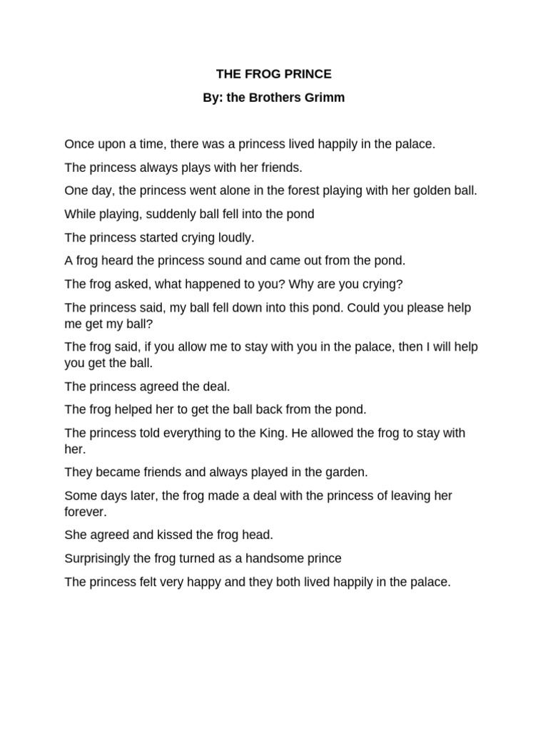 The Frog Prince | PDF