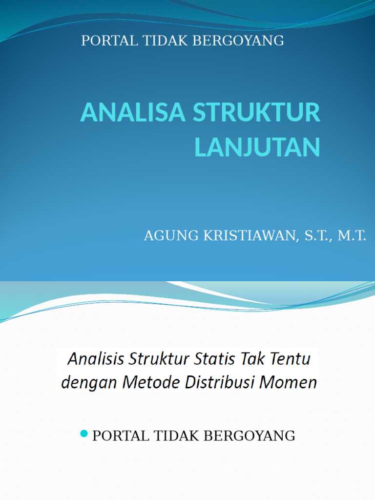 4.2 ANSTRUK LANJUTAN Cross Portal 3 Tumpan | PDF