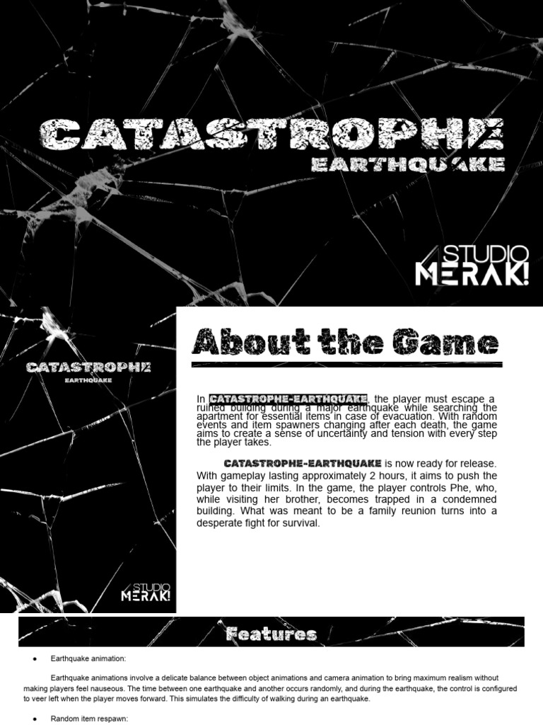CATASTROPHE-EARTHQUAKE Game Overview | PDF