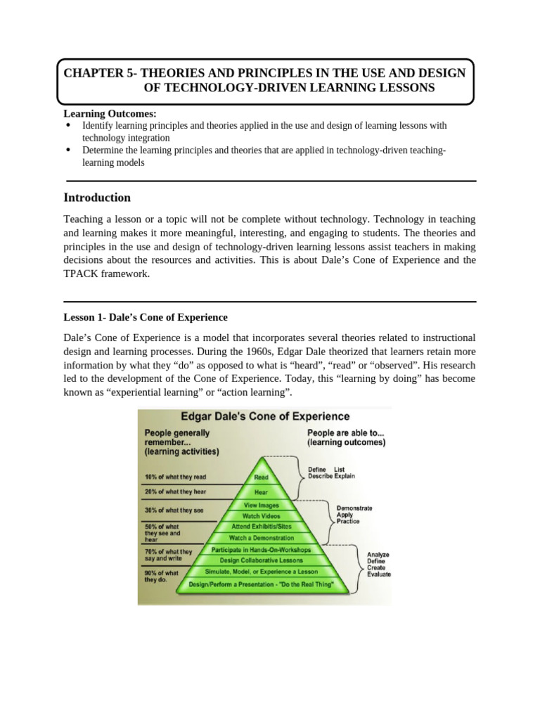 CHAPTER 5 Theories and Principles | PDF | Learning | Knowledge