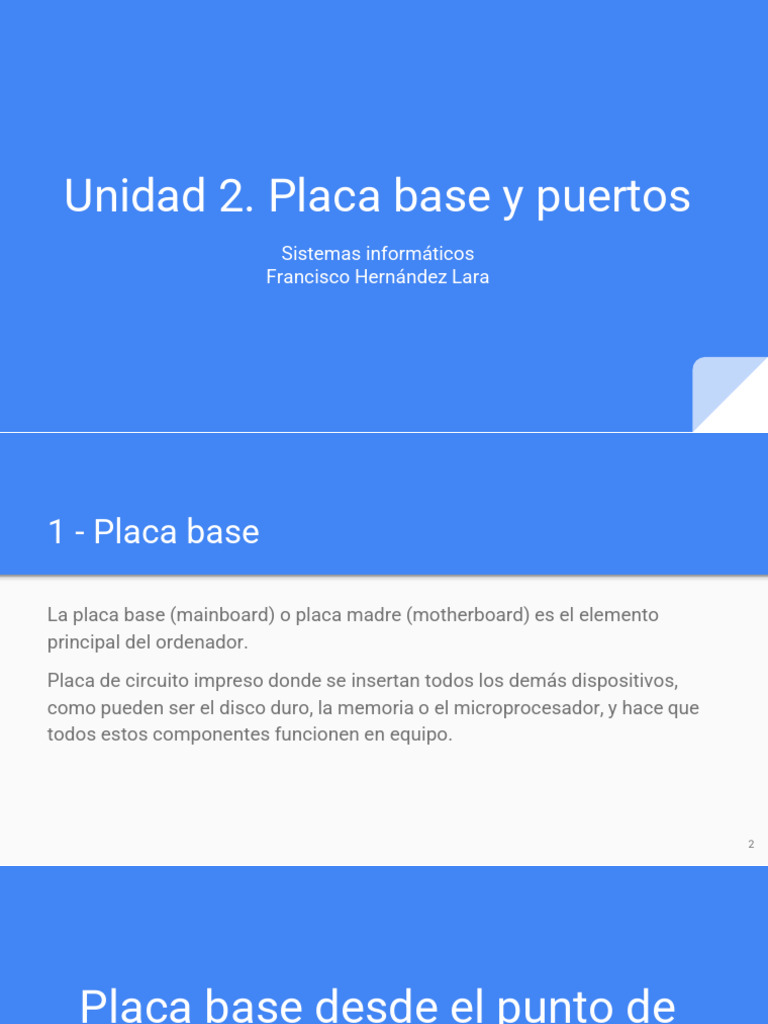 UD2 - Placa Base y Puertos | PDF | Arranque | Bios