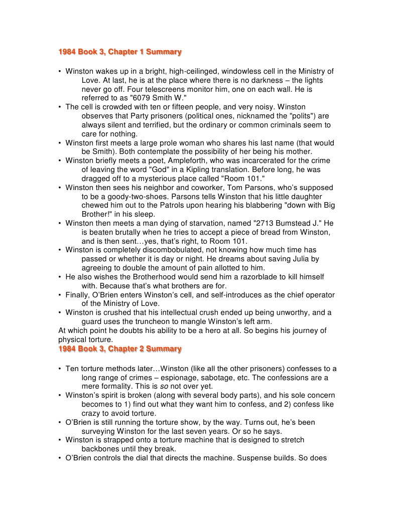 1984 Book 3 | Torture | Violence