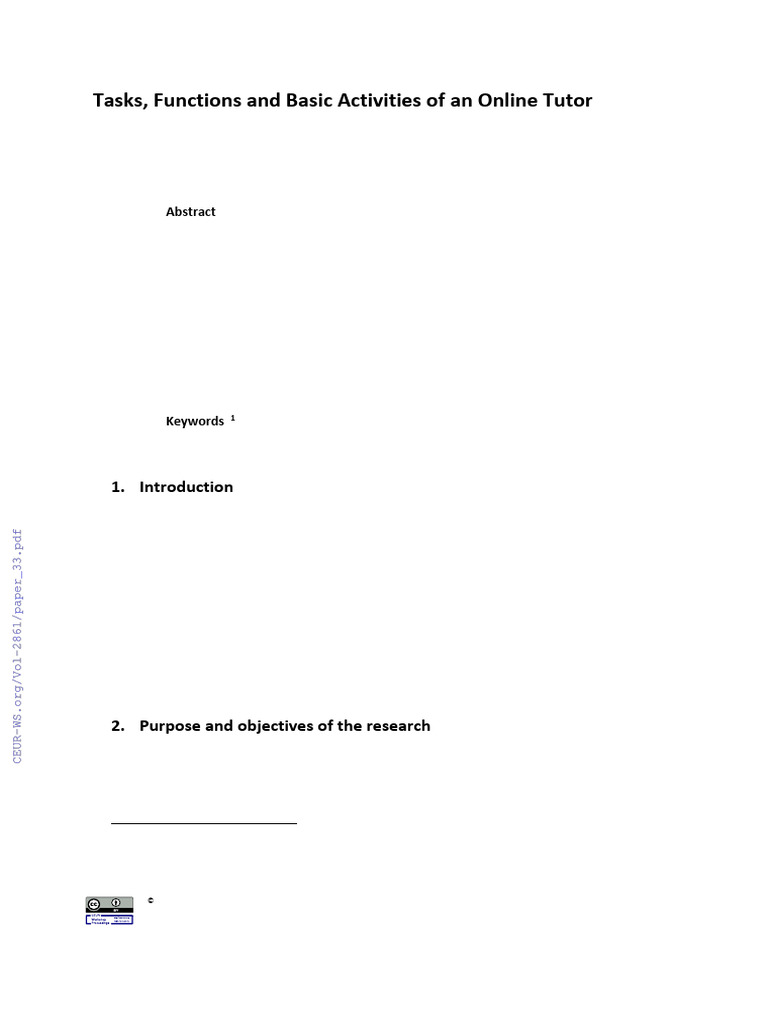 Tasks, Functions and Basic Activities of An Online Tutor | PDF | Methodology | Motivation