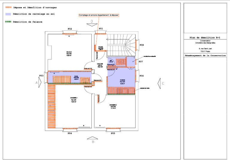 Plan de Démolition - R+1 | PDF