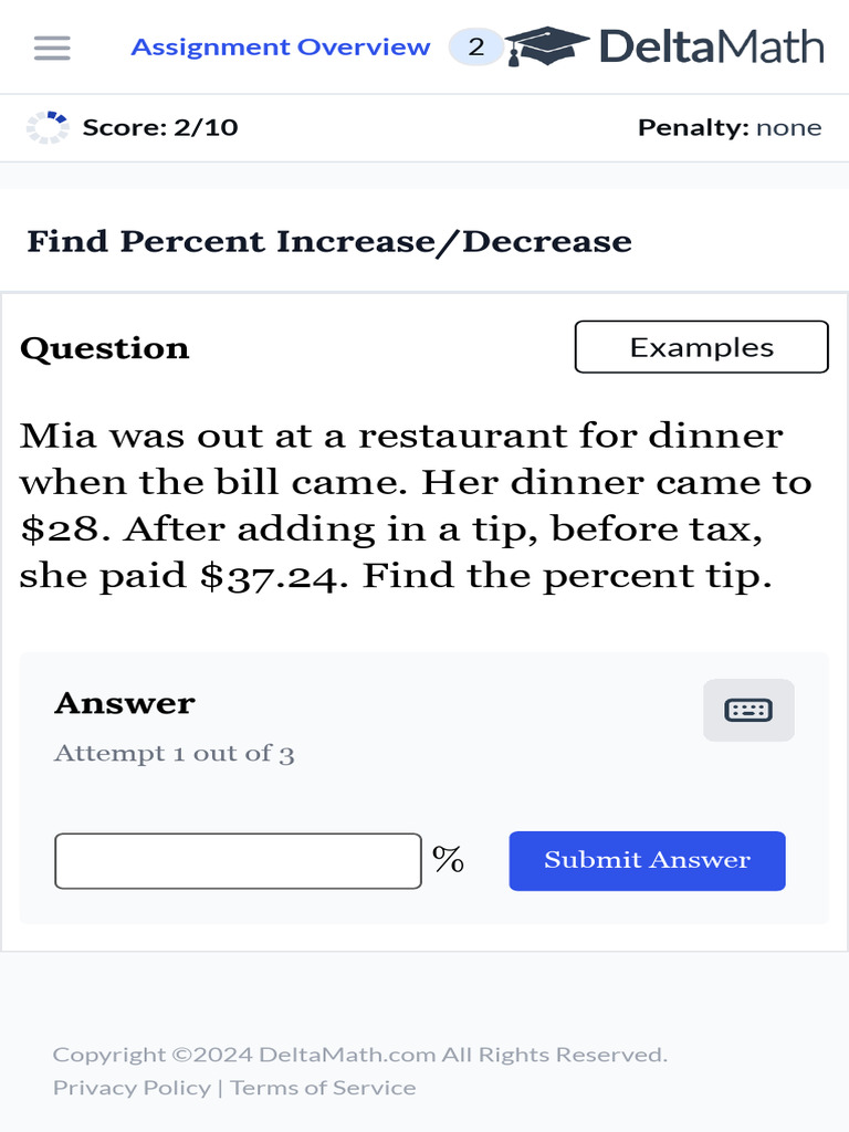 DeltaMath Student Application 2 | PDF