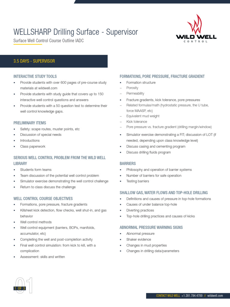 WELLSHARP Drilling Surface Supervisor | PDF | Chemical Engineering
