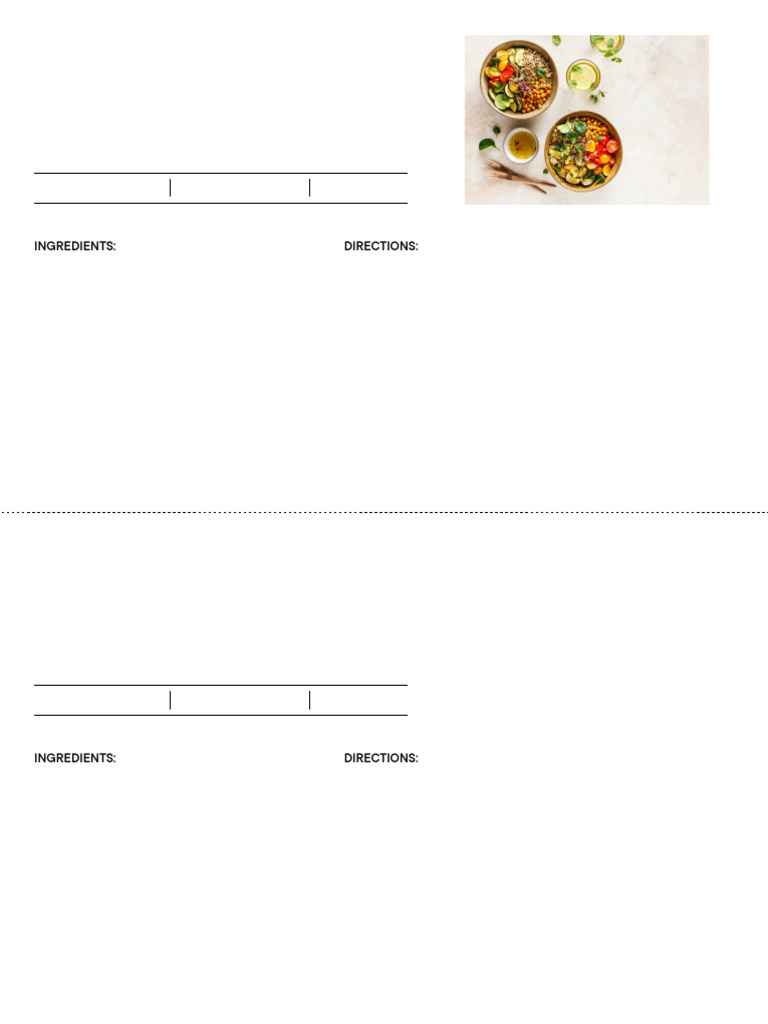 Adobe Acrobat Template Recipe Card Half Page 2 | PDF | Sauce | Cooking