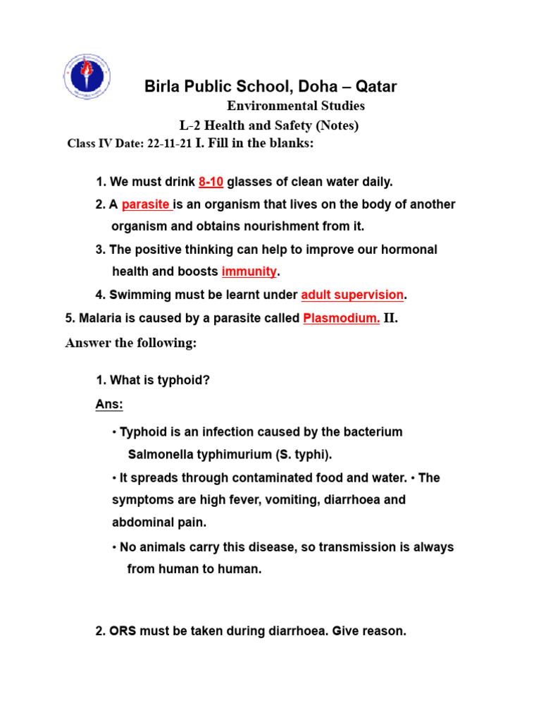 L-2 Health and Safety - Notes | PDF