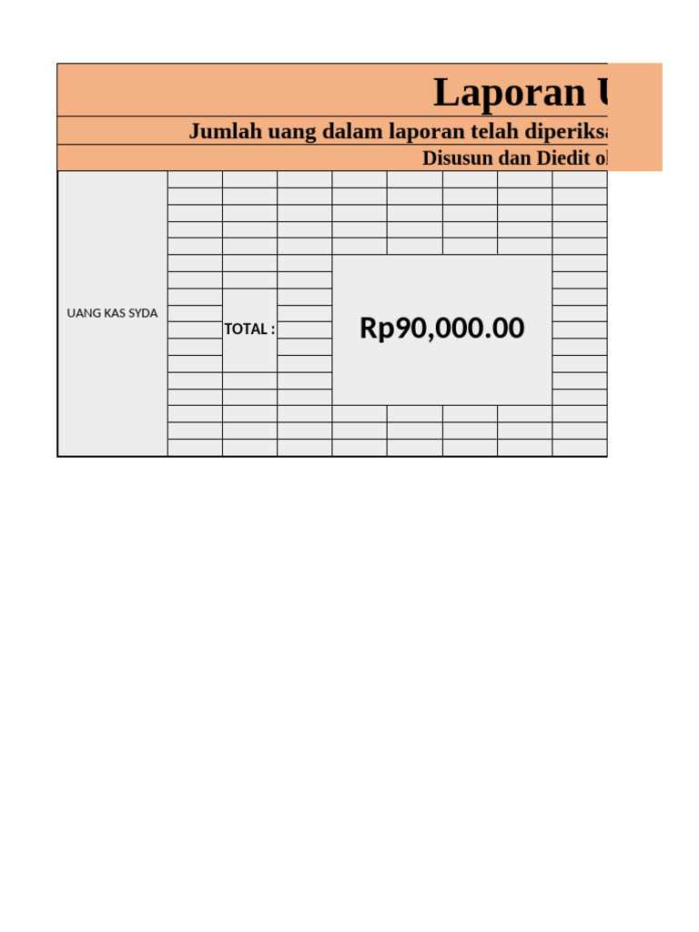 Laporan Uang-Kas SYDA | PDF