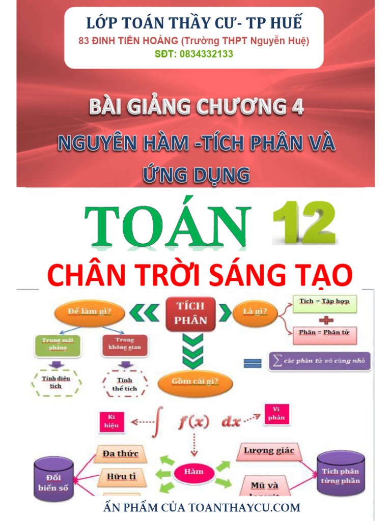 (Toanthaycu.com) - Bài Giảng Chương 4 - Nguyên Hàm-Tích Phân Và Ứng Dụng - Đề Bài - Toán 12 ...