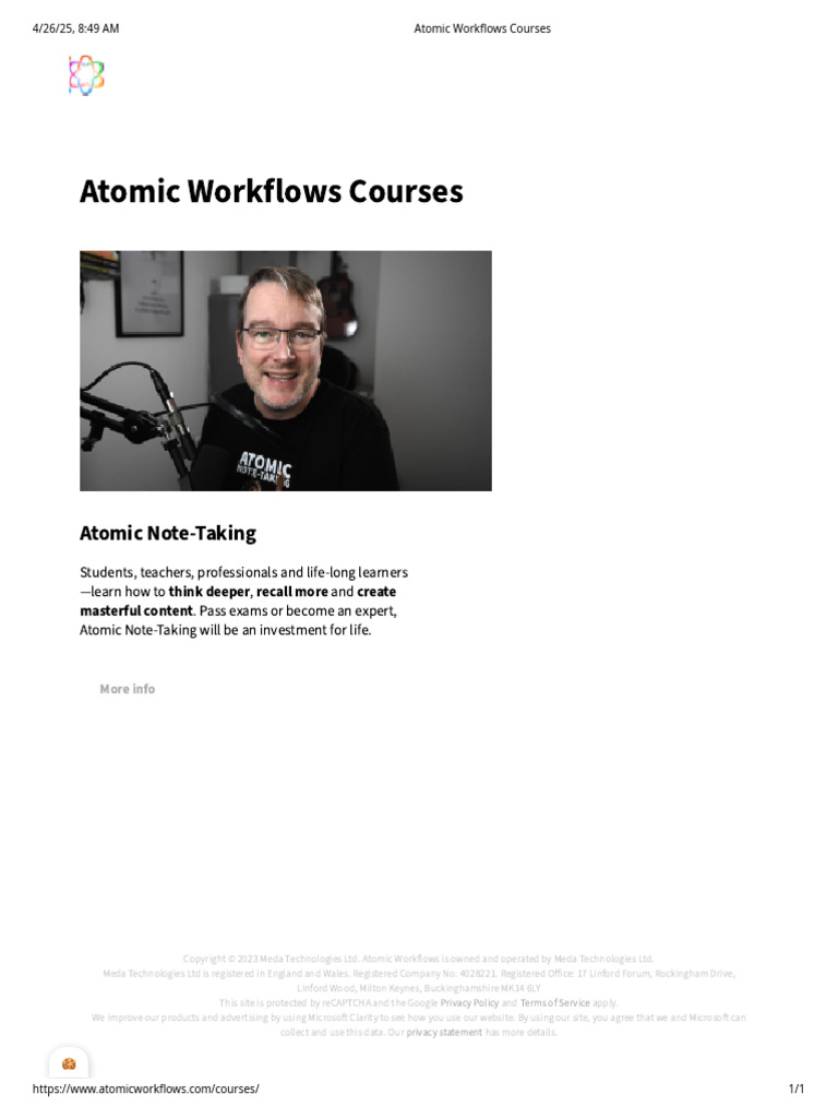 Atomic Workflows Courses | PDF