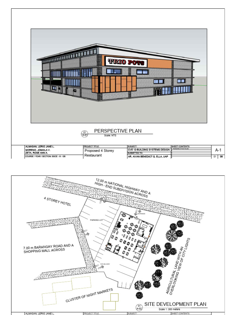 Proposed 4-Storey Restaurant Design | PDF | Restaurants | Room