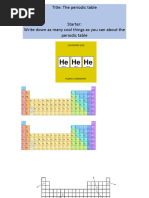 Lesson Plan Periodic Table | PDF | Periodic Table | Chemical Elements