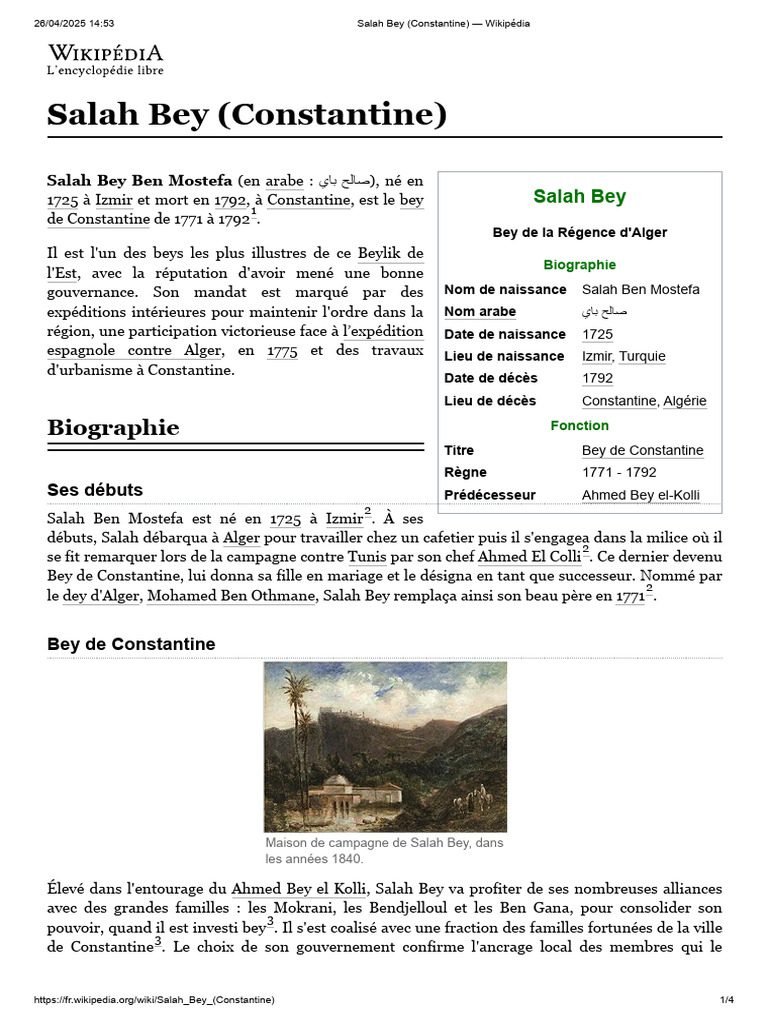 L'Héritage de Salah Bey à Constantine | PDF | Algérie