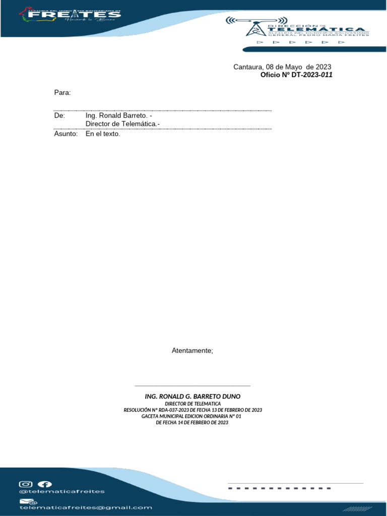 Formato en Blanco | PDF
