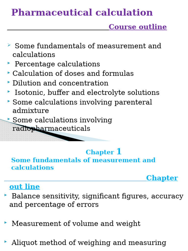 Pharma Calculation 2010 Pdf Density Significant Figures
