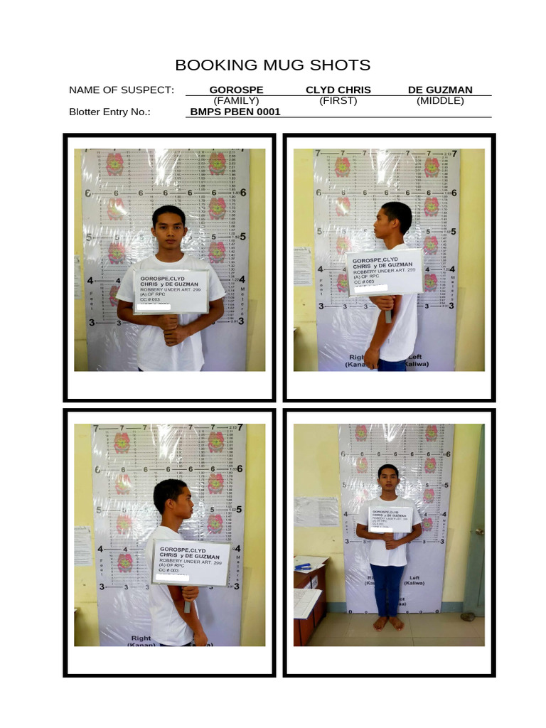 Booking Mugshot | PDF