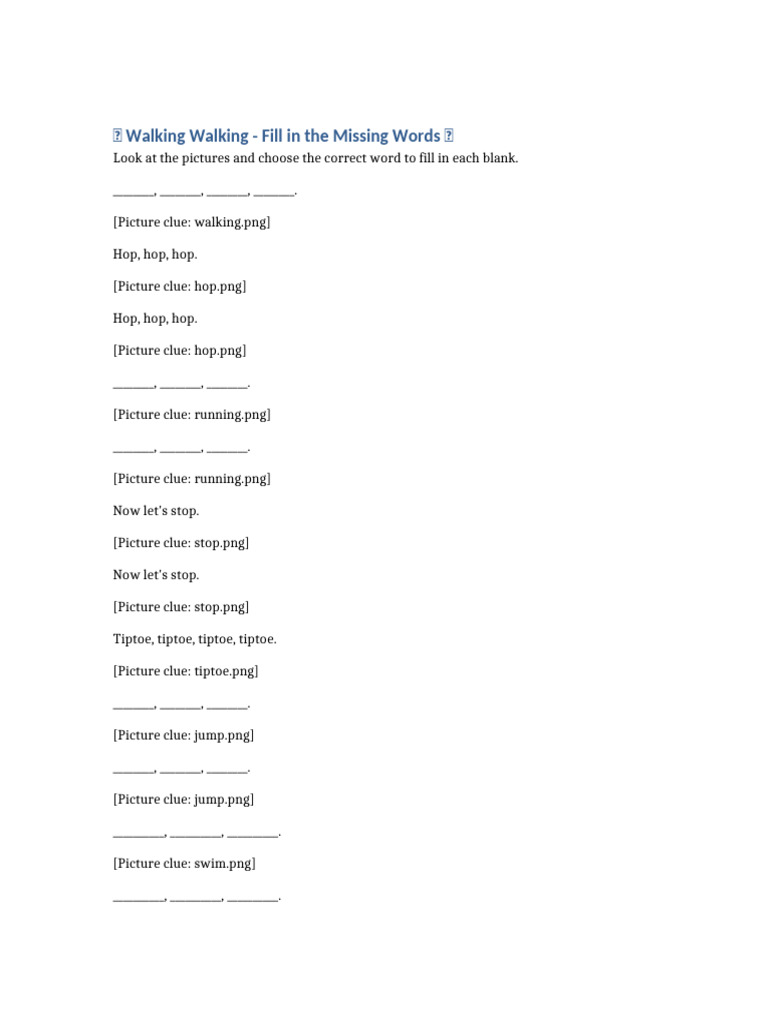 Walking Walking Handout | PDF