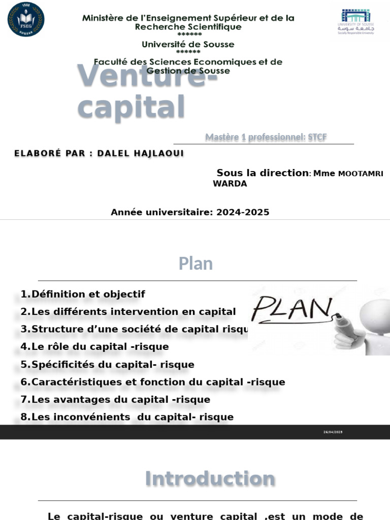Dalel 2025 Finance | PDF | Capital risque | Finance d'entreprise