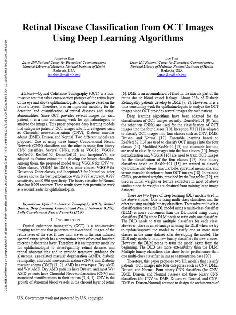 Retinal Disease Classification From OCT Images Using Deep Learning ...