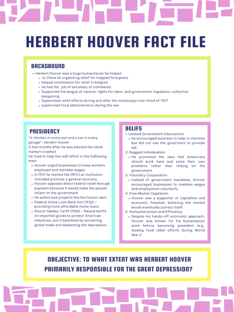 Herbert Hoover: Humanitarian & Economic Policies | PDF | Herbert Hoover ...