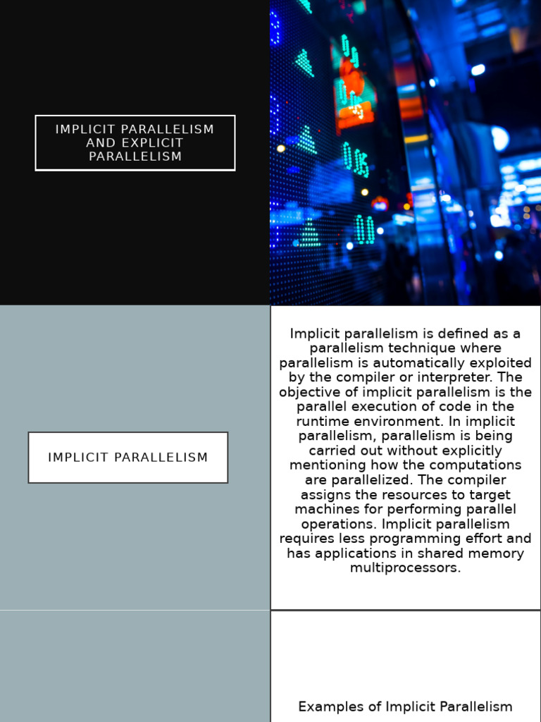 Implicit Parallelism And Explicit Parallelism Pdf Parallel