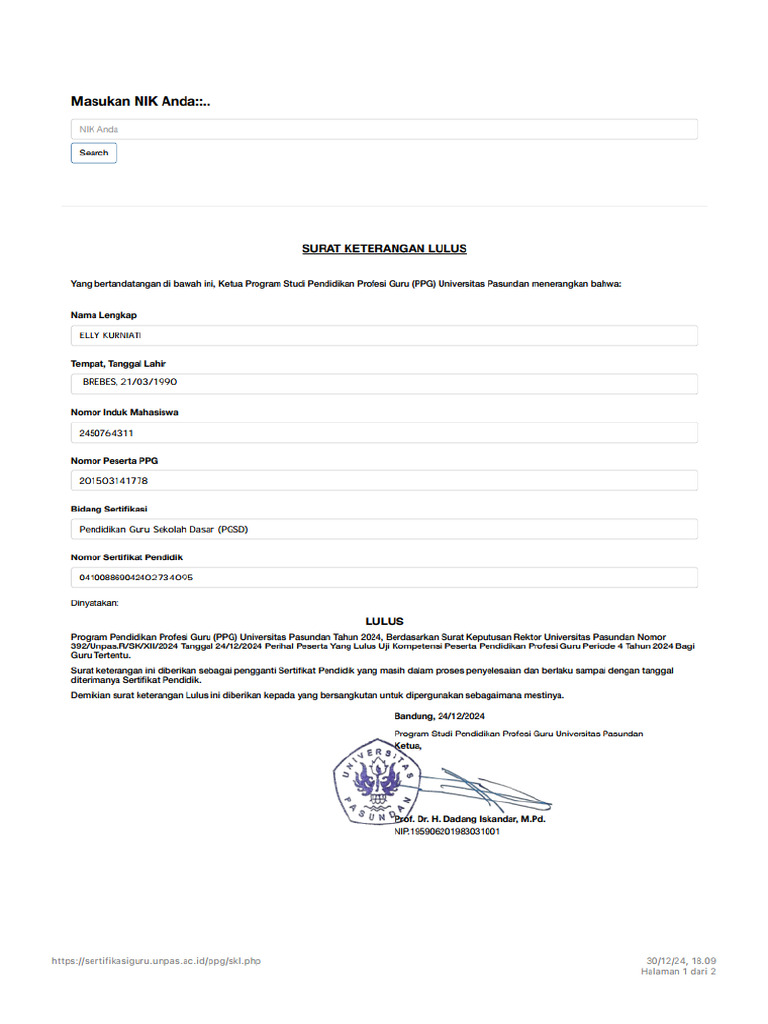 SKL PPG UNPAS (2) | PDF