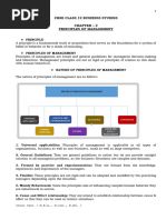 Principles of Management - Class 12 Notes | PDF | Employment | Science