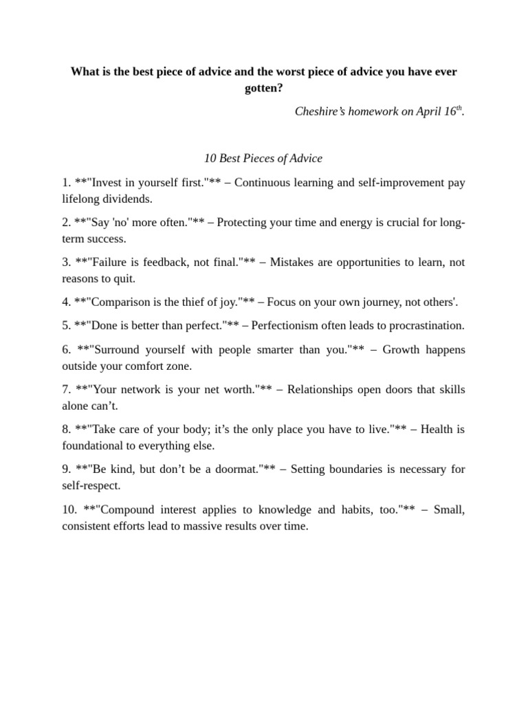 Homework April 16th For Alex's Class | PDF