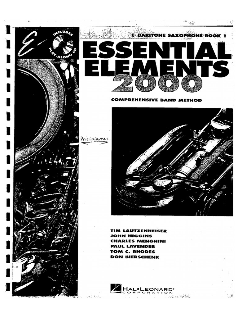 Hall Leonard - Saxophone Book Essential Elements 2000 | PDF