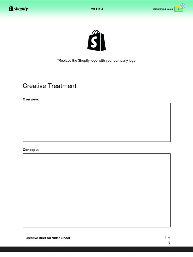 Creative Brief For Video Shoot | PDF | Video