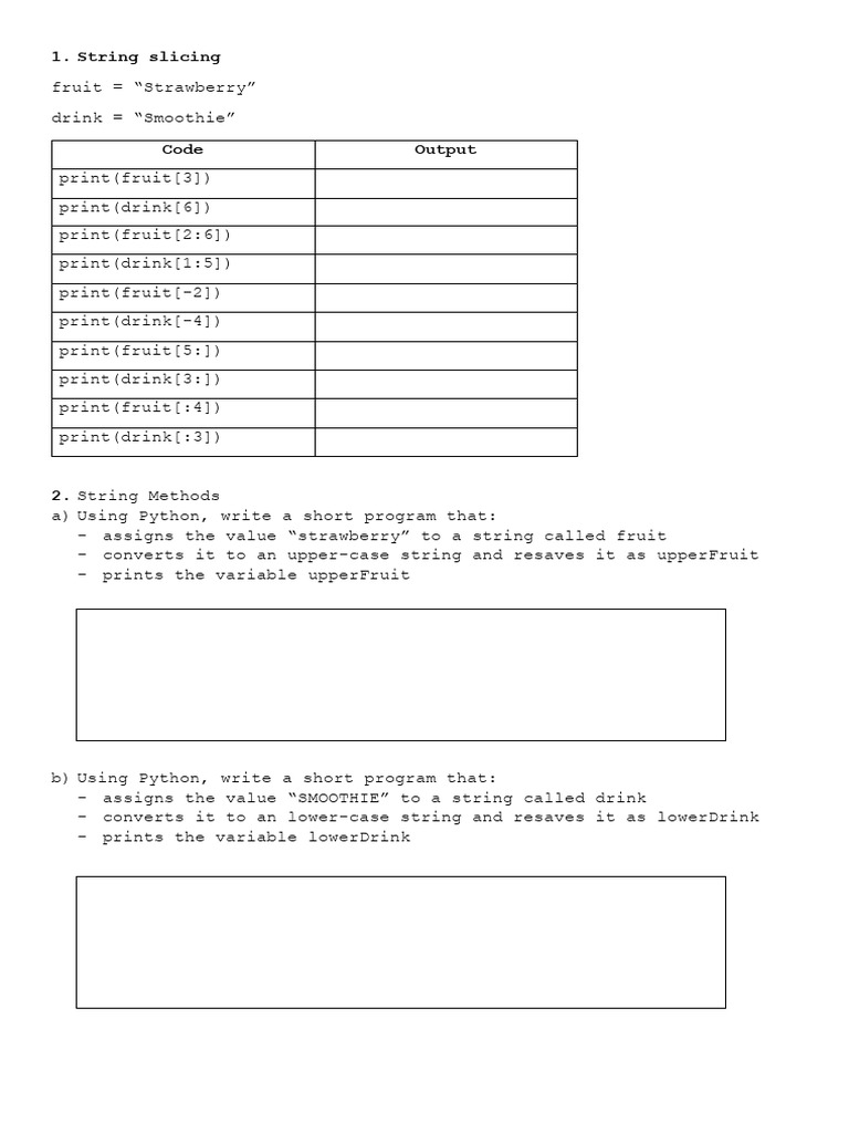 Python Programming Practice Term 2 | PDF