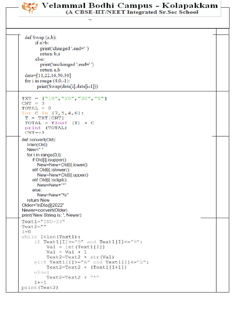 Xii CS Worksheet - Find Output3 1M | PDF