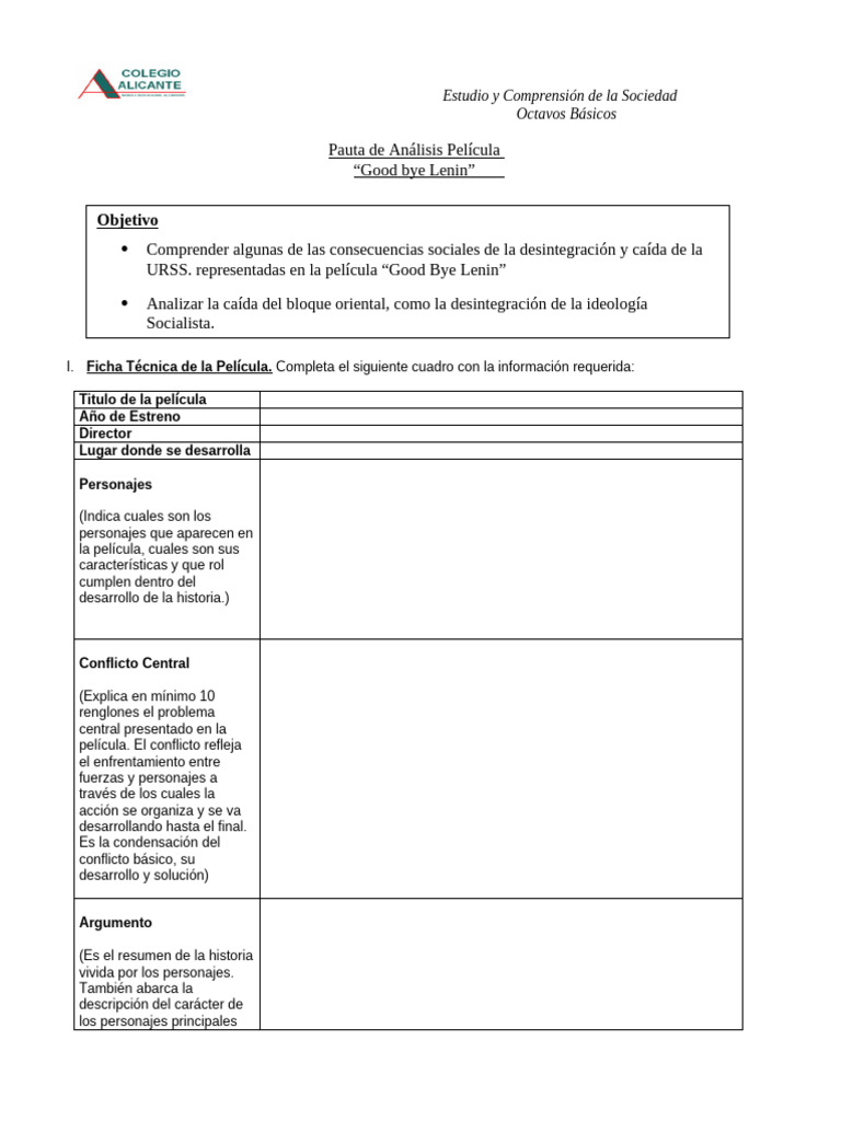 Guia de Analisis de Pelicula | PDF