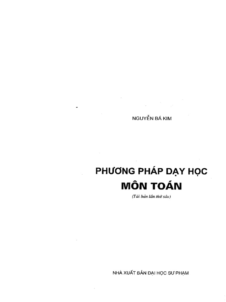 PP Day Hoc Mon Toan Nguyen Ba Kim Compressed | PDF