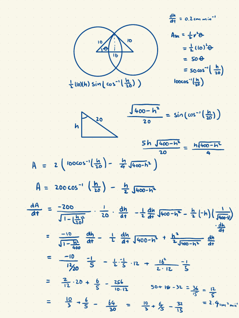 Calculus Related Rate practice | PDF