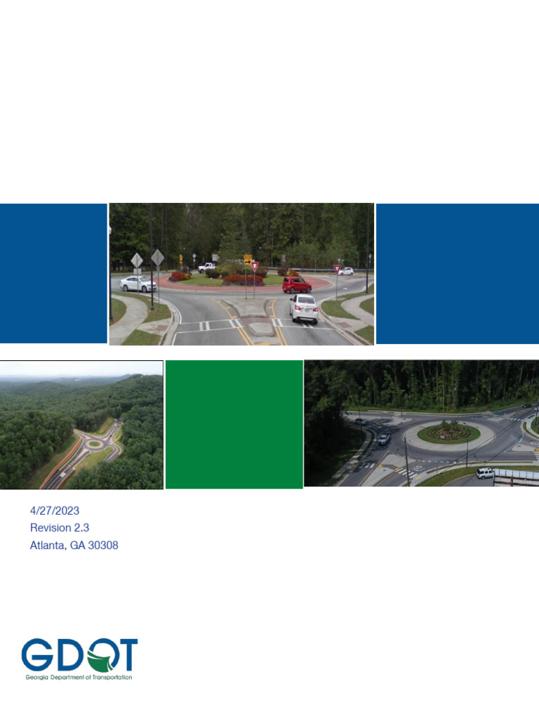 G Dot Roundabout Design Guide | PDF | Traffic | Land Transport