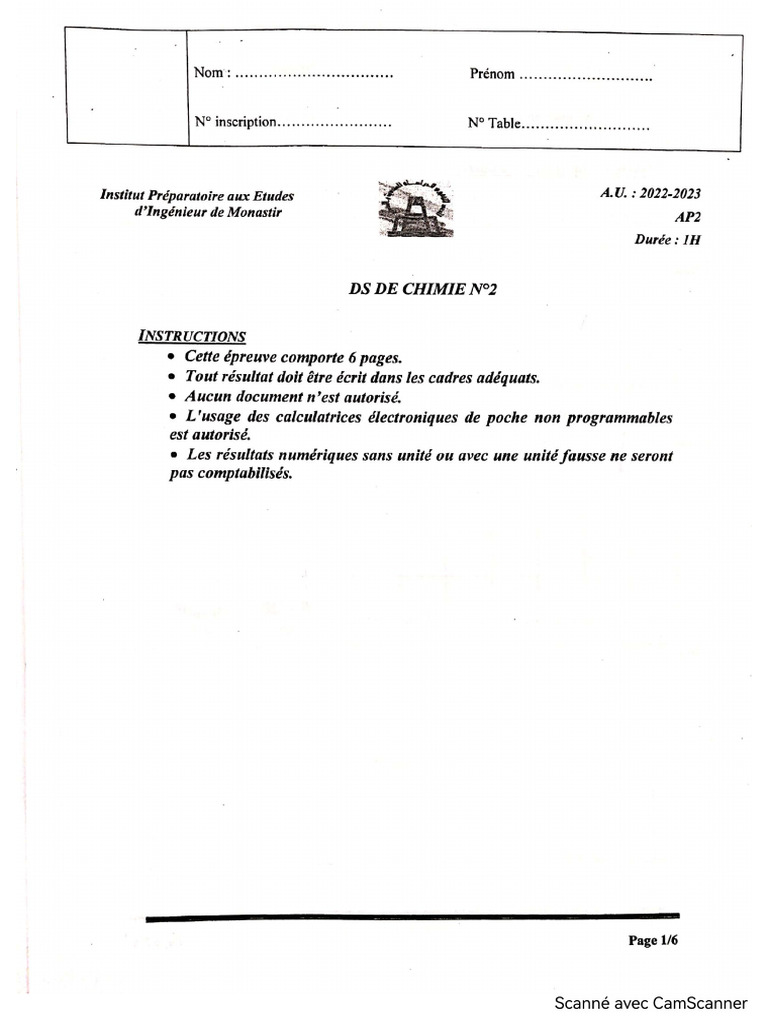 Enoncé DS II 22 23 | PDF