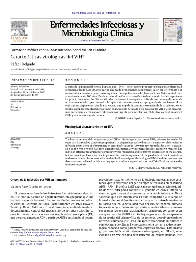 Características virológicas del VIH | PDF | VIH | VIH / SIDA