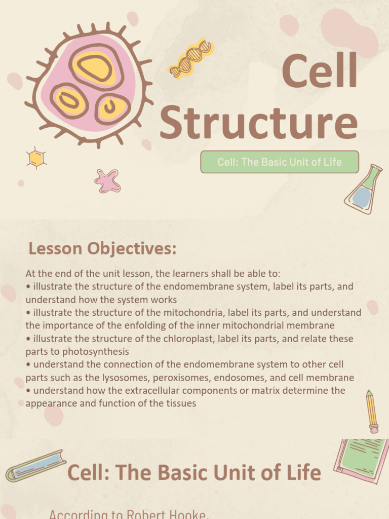 Cells, Cell Structure and Tissues | PDF | Cell (Biology) | Tissue (Biology)